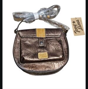 Tony Lama | Bags | Nwt Tony Lama Floral Tooled Crossbody Saddle Bag ...